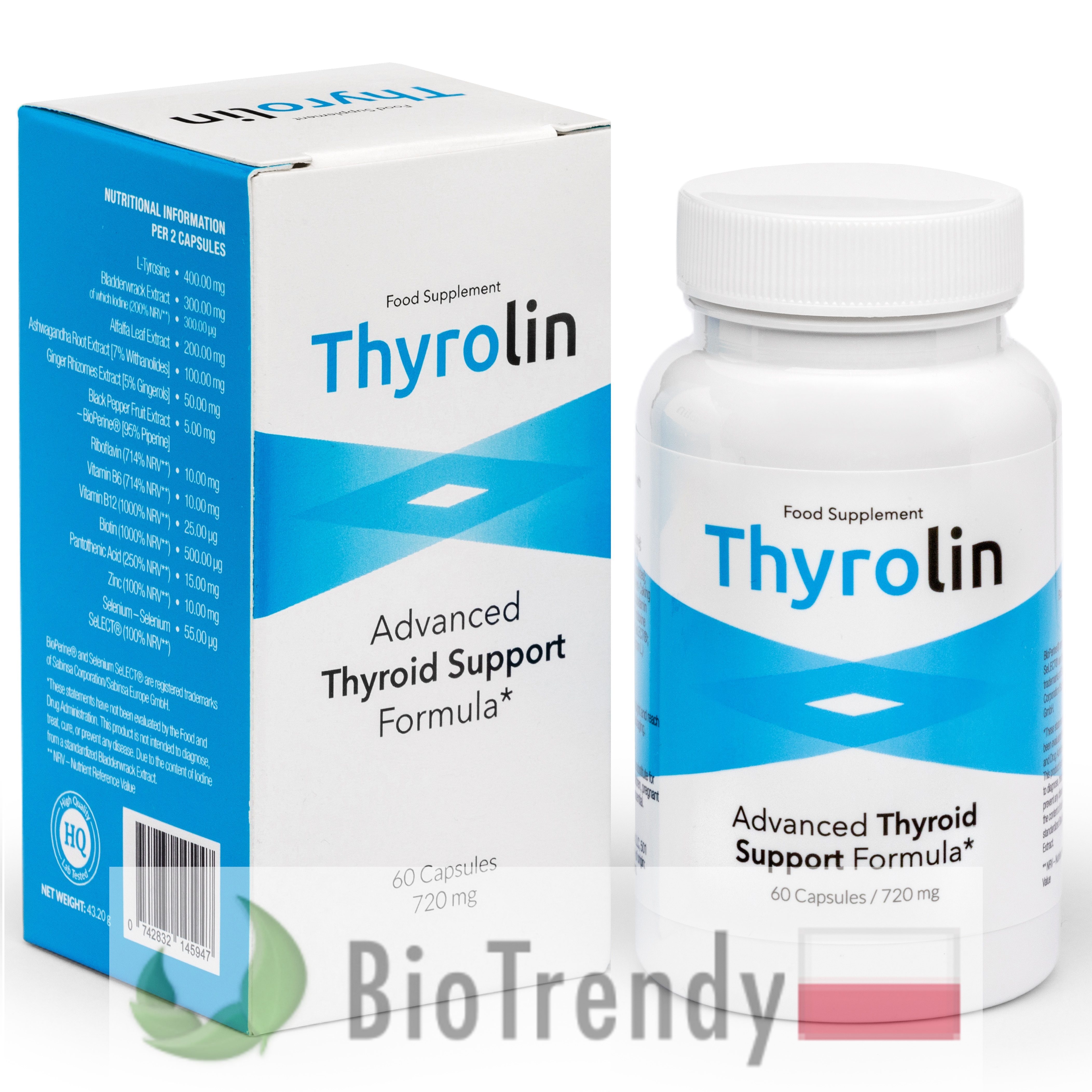 Thyrolin - tabletki wspomagające tarczyce - BioTrendy