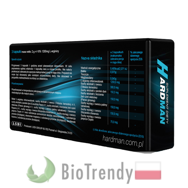 HardMan – tabletki na erekcję - BioTrendy