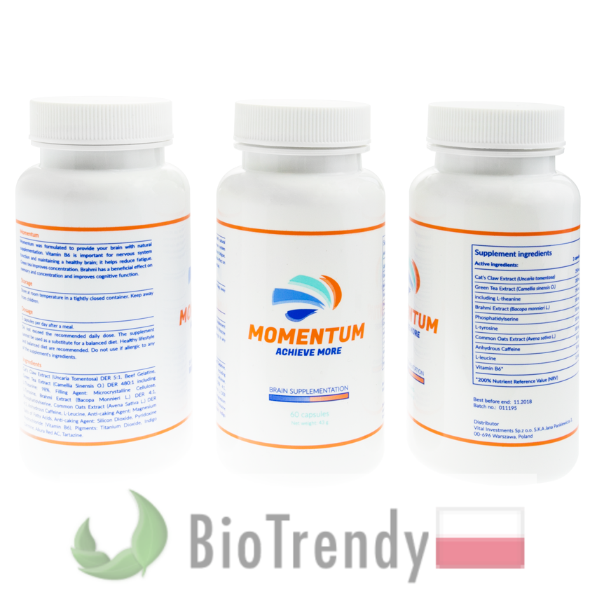Momentum - tabletki na koncentrację i pamięć - BioTrendy